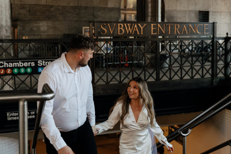 An iconic New York engagement shoot at the Brooklyn Bridge and Grand ...